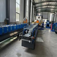 China Hydraulic Cutting Type Steel Profile K Gutter Making Roll Forming Machine for sale