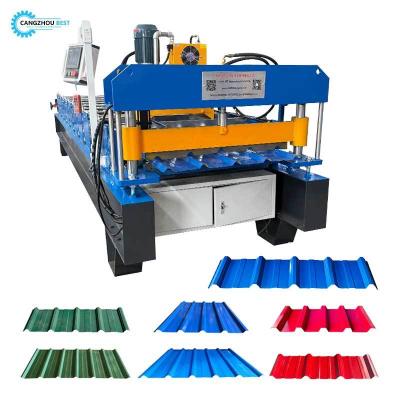China Color Steel PLC Control IT4 ibr Profile Roofing Sheet Roof Roll Forming Machine for sale