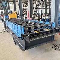 China Colour Coated Single Layer Trapezodial 840 Profile Roofing Sheet Roll Forming Machine for sale