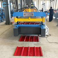 China Colour Coated Single Layer Trapezodial 840 Profile Roofing Sheet Roll Forming Machine for sale