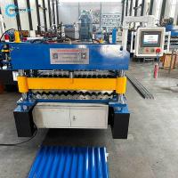 China Zambia Popular Color Steel Automatically Cutting Corrugated Roofing Sheet Roll Forming Machine for sale