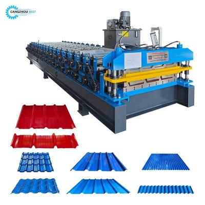 China Double Layer Roll Forming Machine / Double Deck Roll Forming Machine for sale