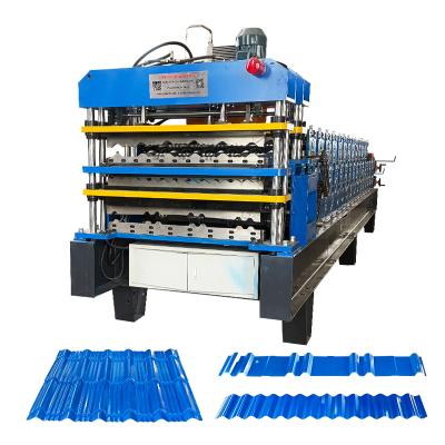 China 3-in-1 Double Deck and Single Layer Integrated Roll Forming Machine for sale