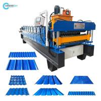 China Double Layer Trapezodial IBR Sheet 840&836 Corrugated Sheet Roofing Making Roll Forming Machine for sale