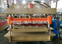China Guide Pillar YX-828 Glazed Roof Tile Roll Forming Machine PLC Control for sale