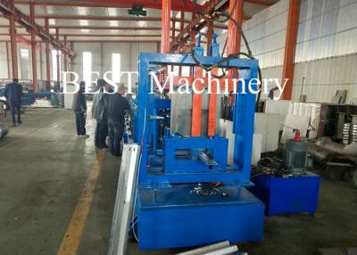 China Automatic Z Section / Purlin Roll Forming Machine Pre Punching Gcr15 Steel Roller Material for sale