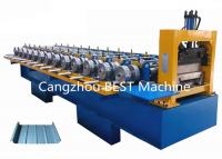 China Standing Seam Boltless Roof Panel Roll Forming Machine Hydraulic Cutting Type for sale