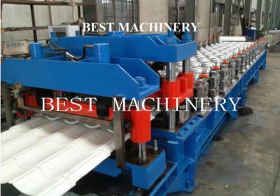 China Guide Pillar Roofing Glazed Tile Roll Forming Machine with 18 Station Groups for sale
