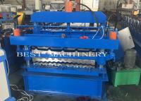 China IBR Corrugated Roof Panel Tile Roll Forming Machine , Roof Sheet Making Machine for sale