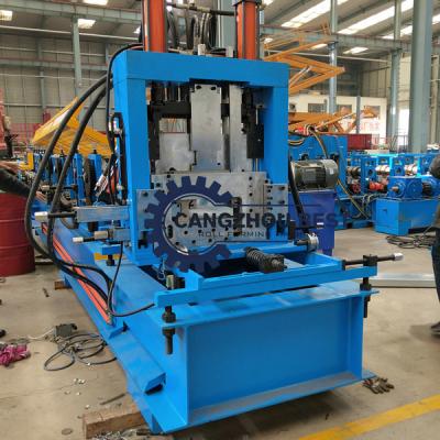 China 4-6m / Min C And Z Purlin Roll Forming Machine Steel Channel Quick Change Making for sale