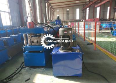 China 5mm U Post Channel Guardrail Forming Machine Hydraulic Cutting Gear Box Drive for sale