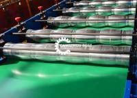 China 0.3-0.8mm Color Steel Glazed Roofing Tile Roll Forming Machine Chain Driven for sale