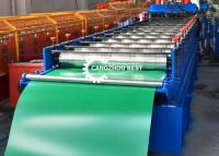 China 0.3-0.8mm Color Steel Glazed Roofing Tile Roll Forming Machine Chain Driven for sale