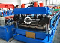 China 0.3-0.8mm Color Steel Glazed Roofing Tile Roll Forming Machine Chain Driven for sale