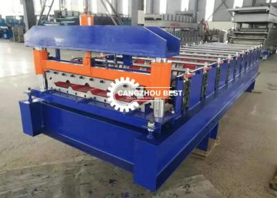 China Steel Trapezodial Profile Roll Forming Machine Corrugated Roof Sheet Making for sale