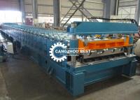 China Mexico Profile Galvanized Sheet Floor Deck Roll Forming Machine 6-8m / Min Speed for sale