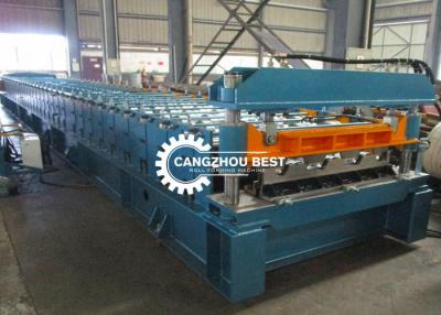 China Mexico Profile Galvanized Sheet Floor Deck Roll Forming Machine 6-8m / Min Speed for sale