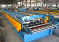 China Mexico Profile Galvanized Sheet Floor Deck Roll Forming Machine 6-8m / Min Speed for sale