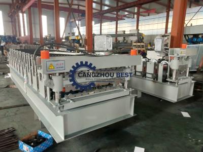 China Double Deckers Roof Tile Wall Sheet Roll Forming Machine For Aluminium Steel Sheet for sale