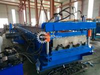 China Galvanized Steel Floor Tile Decking Roof Sheet Roll Forming Machine For Building for sale