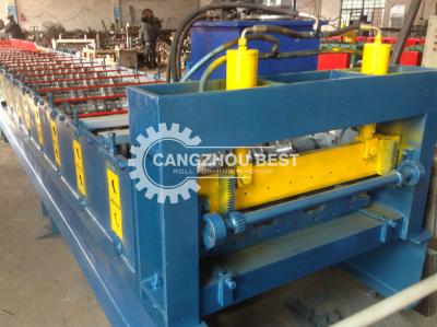 China Galvanized Steel Deck Floor Tile Making Machine , Metal Decking Roll Forming Machine for sale