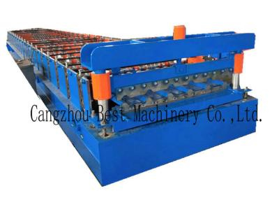 China YX-1020 Color Roofing Sheet Roll Forming Machine GI PPGI Raw Material for sale