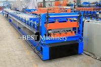 China Color Steel High Srength Metal Deck Floor Roll Forming Machine For Closed Floor Decking for sale
