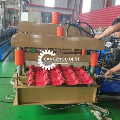China Color Steel Q Roof Tile Roll Forming Machine , Iron Sheet Making Machine for sale