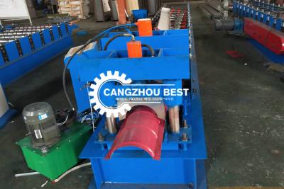 China Color Steel Brick&Roman Tile Roll Top Ridge Cap Roll Froming Machine for sale