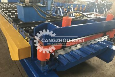 China Metal Corrugated Floor Deck Roll Forming Machine For Rolling Steel Structural Building Material for sale