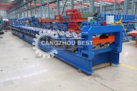 China Steel Deck Floor Roll Forming Machine With Hydraulic Cutting Device for sale