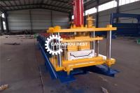 China Galvanized Sheet Gutter Roll Forming Machine For Roof Cap , Metal Ridge for sale