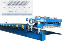 China Chain Drive Roof Tile Roll Forming Machine With Hydraulic Pressing Cutting Devices for sale