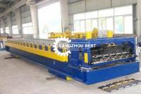 China Standing Seam Roof Tile Roll Forming Machine 13 Rows Roller Station for sale