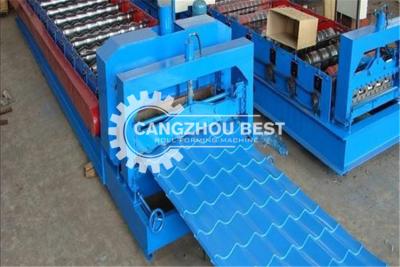 China Steel Coils Color Roofing 7KW Glazed Tile Roll Forming Machine for sale