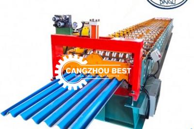 China PLC control 1050mm Coverage Roof Panel 6kw Roll Forming Machine for sale