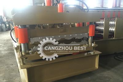 China Aluminium Profile Material Zinc Metal 7kw Glazed Tile Roll Forming Machine for sale