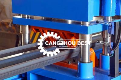 China 2/3 Waves Beam C Post Road 5mm Crash Barrier Roll Forming Machine for sale