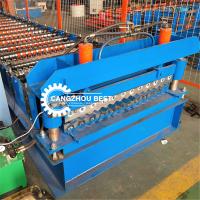 China PLC control Trapezoid Metal Roof IBR Sheet Roll Forming Machine for sale