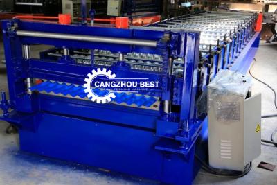 China Color Coated Corrugated 400 M Roofing Sheet Roll Forming Machine for sale