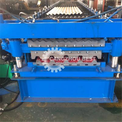 China Double Layer Corrugated 70mm Roofing Sheet Roll Forming Machine for sale