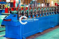China PLC Metal 10m/Min Door Frame Forming Machine With Lock Hole Station for sale