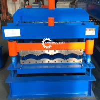 China 0.3-0.8mm Building Roof Tile Roll Forming Machine PLC Control for sale