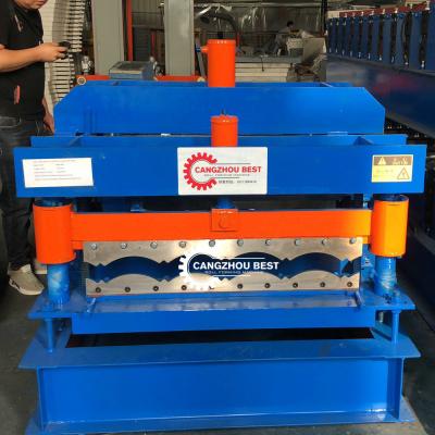 China 0.3-0.8mm Building Roof Tile Roll Forming Machine PLC Control for sale
