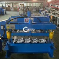China Glossy Steel Profile 0.3-0.8mm Roof Tile Roll Forming Machine for sale