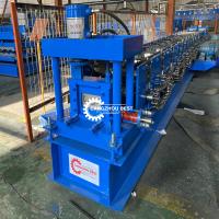 China Steel Door Frame Roll Forming Machine with Notch Hole Station for sale