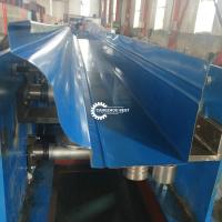 China 6 Inch Roofing Rain Gutter Roll Forming Machine PLC Control Cutting for sale