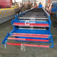 China Fully Automatic Building 6kw Double Layer Roll Forming Machine 12m/Min for sale