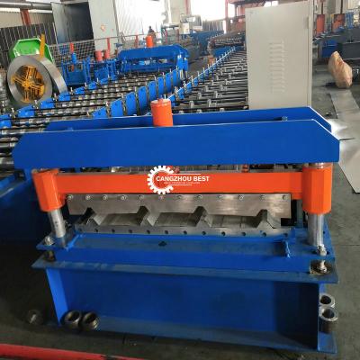 China Trapeze Plate Six Trapezoid Structural 3kw Panel Roll Forming Machine for sale