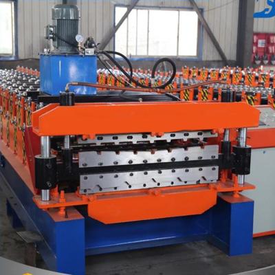 China Roofing Iron Sheet Panel Double Layer Ibr Making Machine for sale
